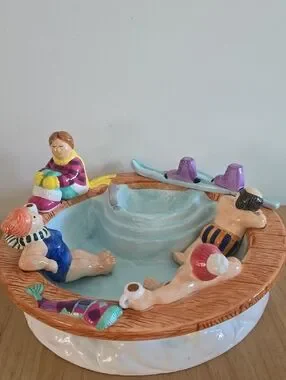 Vintage | Dining | Vintage Rare Lotus 995 Ski Lodge Hot Tub Chip Dip ...